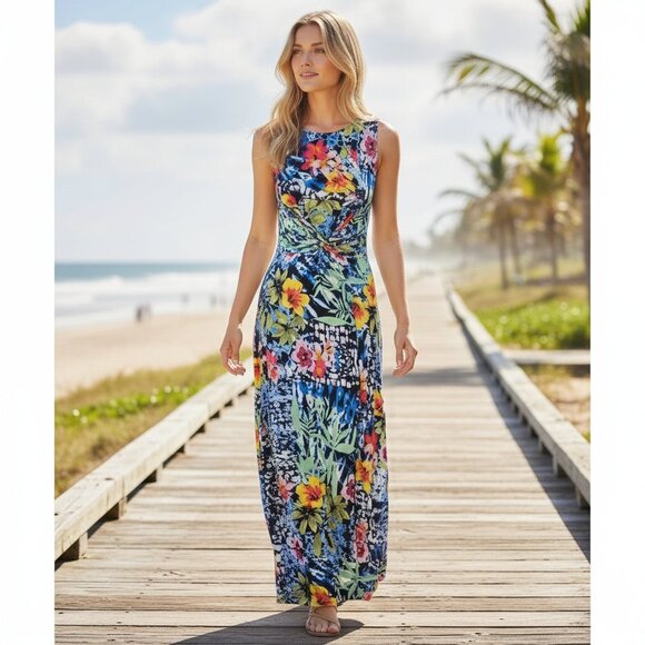 Kate & Mallory | Dresses | Kate Mallory Womens S Floral Maxi Dress ...